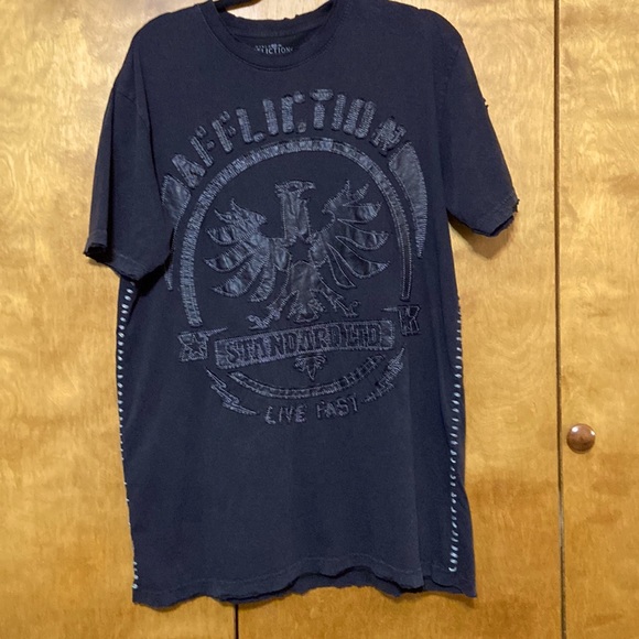 Affliction | Shirts | Rare Vintage Affliction Leather Appliqu Tshirt ...